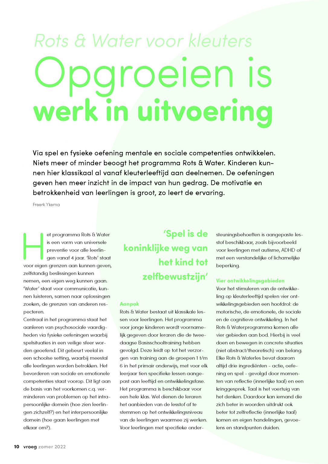 Rots en Water voor kleuters - Opgroeien is werk in uitvoering (artikel ...